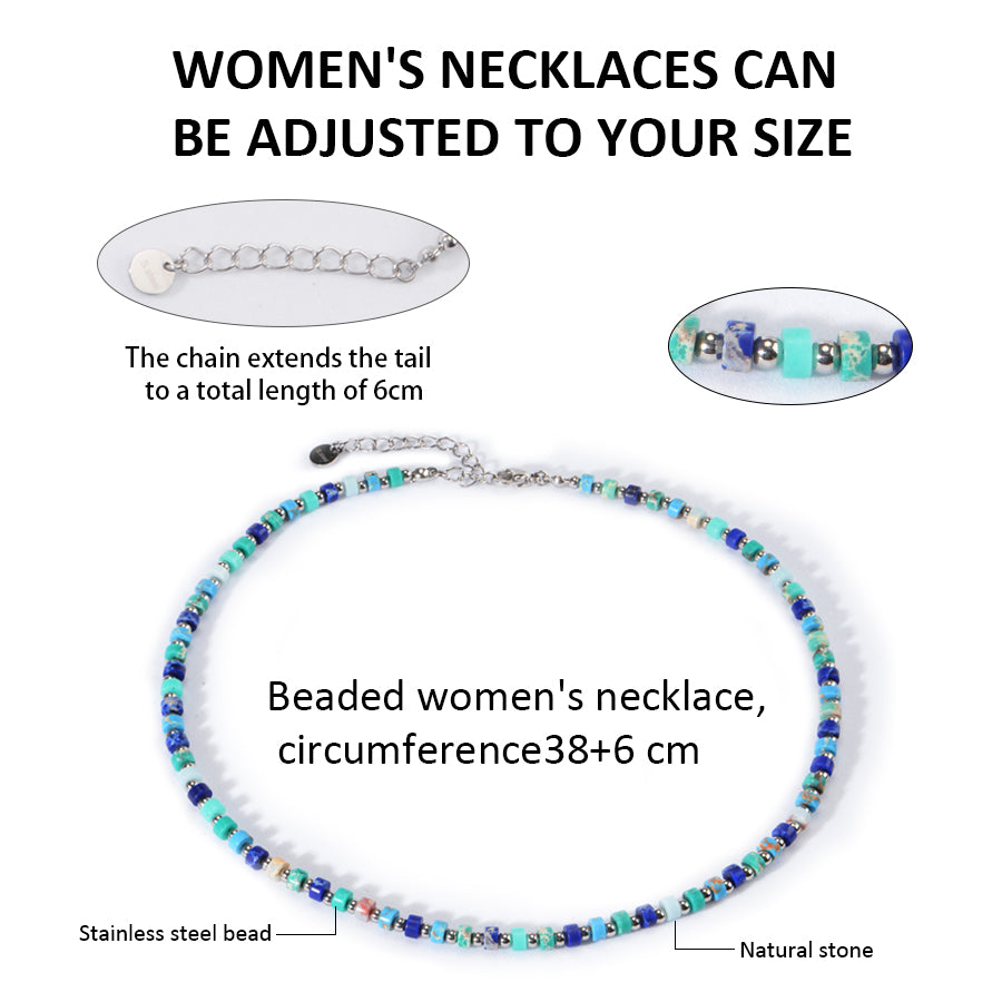 Oudisijewelry Semi Precious Decor Beaded Necklaces Series Colorful Han